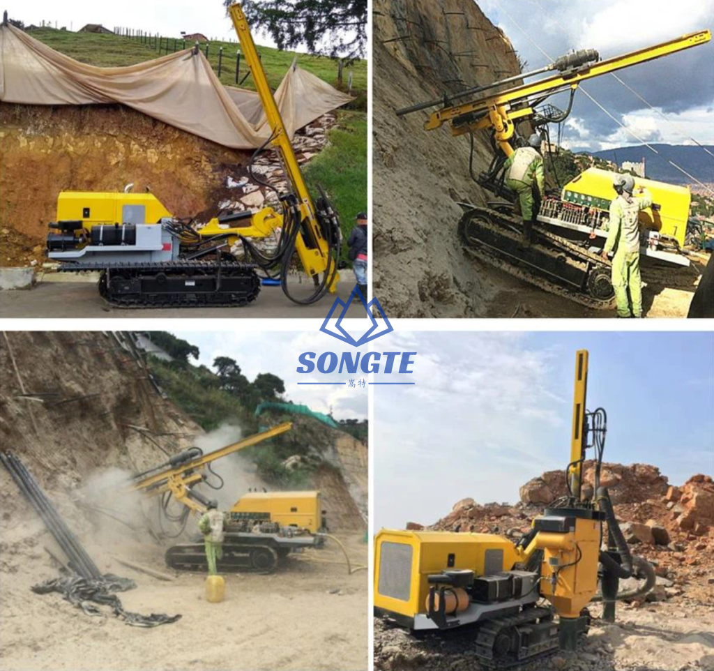 SD-140YA Crawler Type Multifunctional DTH Drilling Rig 60m Borehole ...